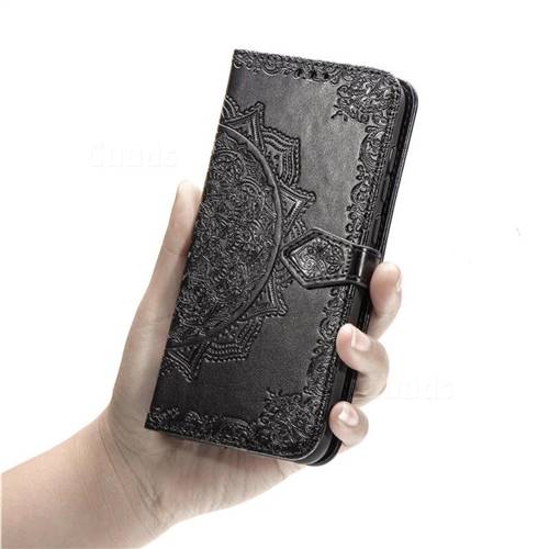 Embossing Imprint Mandala Flower Leather Wallet Case for Sharp AQUOS ...