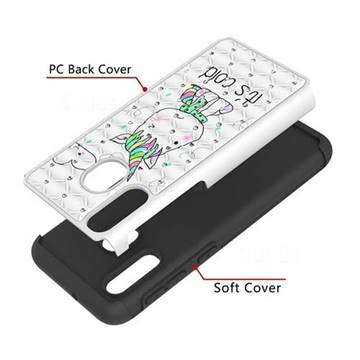 Tiny Unicorn Studded Rhinestone Bling Diamond Shock Absorbing Hybrid ...