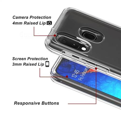 Transparent 2 in 1 Drop-proof Cell Phone Back Cover for Samsung Galaxy ...
