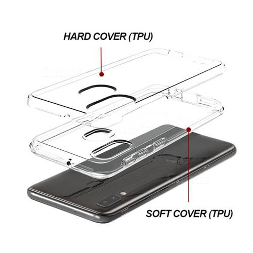 Transparent 2 in 1 Drop-proof Cell Phone Back Cover for Samsung Galaxy ...