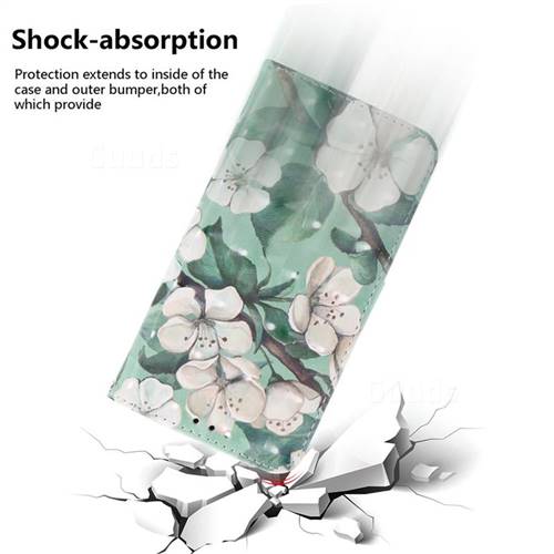 Watercolor Flower 3D Painted Leather Wallet Phone Case for Samsung ...