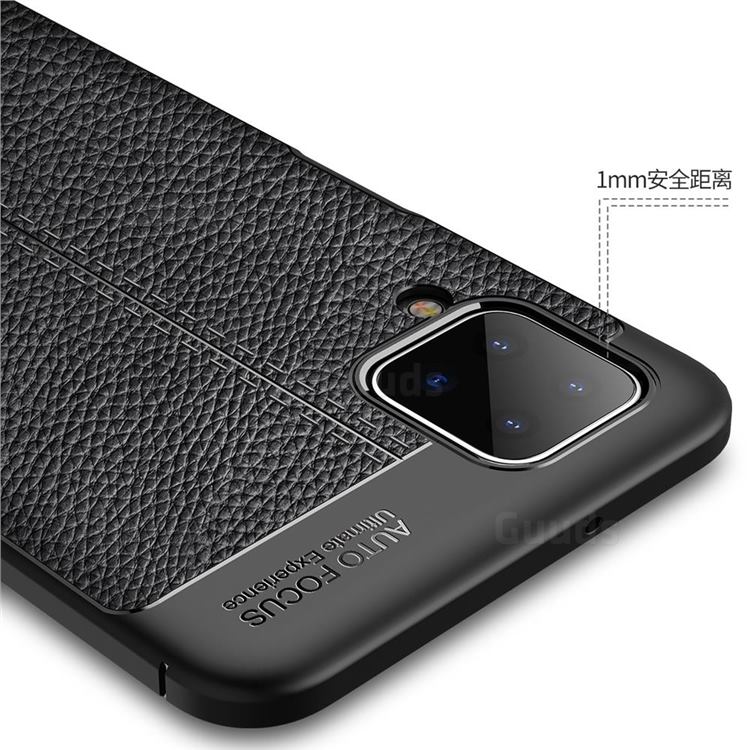 Luxury Auto Focus Litchi Texture Silicone TPU Back Cover for Samsung Galaxy A12 - Black - Galaxy ...