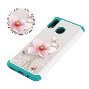 Pearl Flower Shock Absorbing Hybrid Defender Rugged Phone Case Cover ...