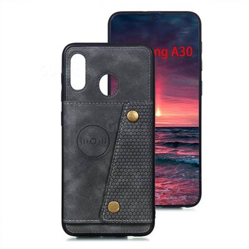 Retro Multifunction Card Slots Stand Leather Coated Phone Back Cover ...