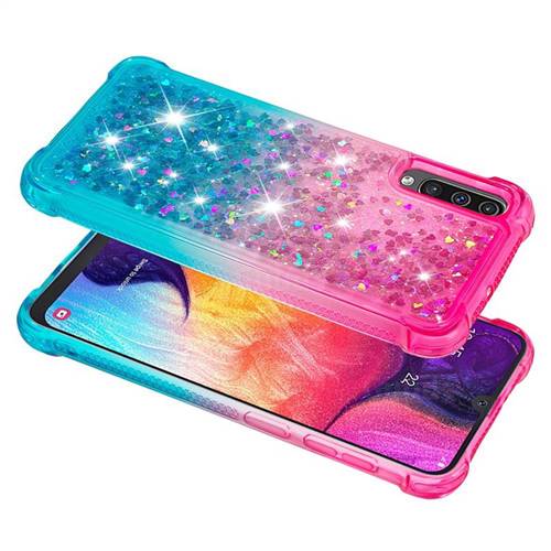 Rainbow Gradient Liquid Glitter Quicksand Sequins Phone Case for ...