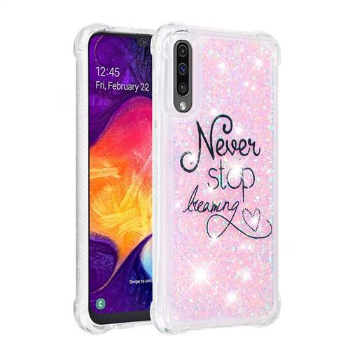 Never Stop Dreaming Dynamic Liquid Glitter Sand Quicksand Star TPU Case ...