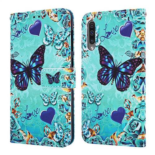 Love Butterfly Matte Leather Wallet Phone Case for Samsung Galaxy A30s ...