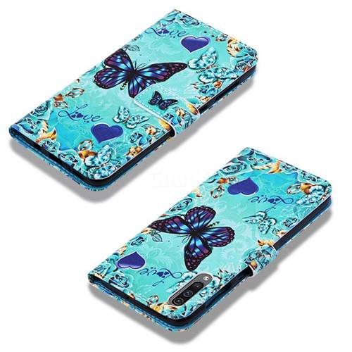 Love Butterfly Matte Leather Wallet Phone Case for Samsung Galaxy A30s ...