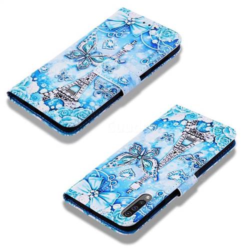 Tower Butterfly Matte Leather Wallet Phone Case for Samsung Galaxy A30s ...