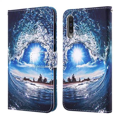 Waves and Sun Matte Leather Wallet Phone Case for Samsung Galaxy A30s ...