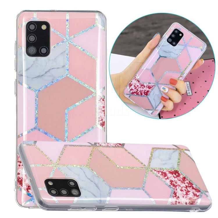 Pink Marble Painted Galvanized Electroplating Soft Phone Case Cover for ...