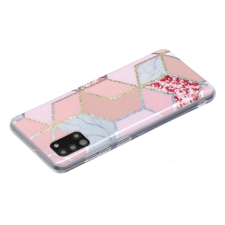 Pink Marble Painted Galvanized Electroplating Soft Phone Case Cover for ...