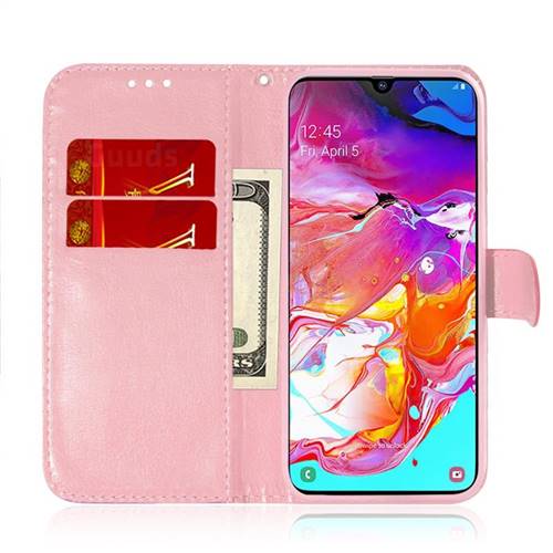 Laser Circle Shining Leather Wallet Phone Case for Samsung Galaxy A70 ...