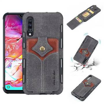 Maple Pattern Canvas Multi-function Leather Phone Back Cover for ...