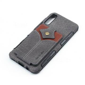 Maple Pattern Canvas Multi-function Leather Phone Back Cover for ...