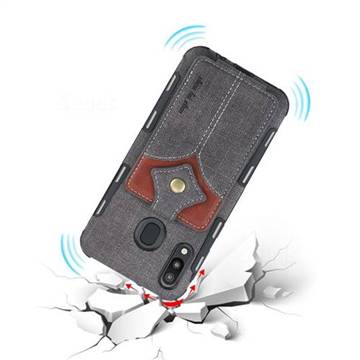 Maple Pattern Canvas Multi-function Leather Phone Back Cover for ...