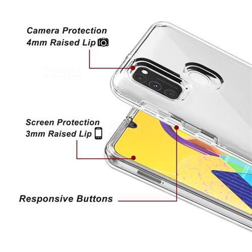 Transparent 2 in 1 Drop-proof Cell Phone Back Cover for Samsung Galaxy ...