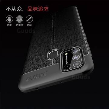 Luxury Auto Focus Litchi Texture Silicone TPU Back Cover for Samsung Galaxy M31 - Black - Galaxy ...