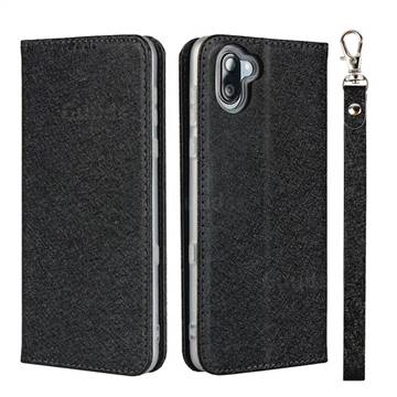 Ultra Slim Magnetic Automatic Suction Silk Lanyard Leather Flip Cover ...