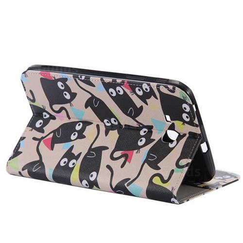 Cute Kitten Cat Folio Flip Stand Leather Wallet Case for Samsung Galaxy ...