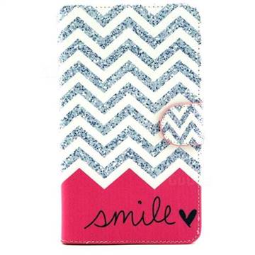 Waves Smile Folio Flip Stand Leather Wallet Case for Samsung Galaxy Tab ...