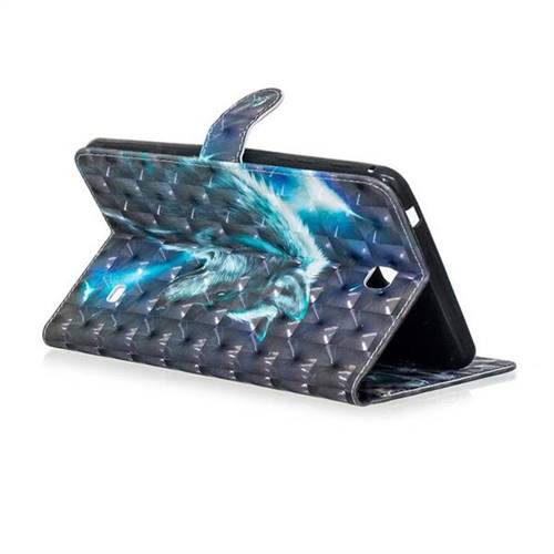 Snow Wolf 3D Painted Leather Tablet Wallet Case for Samsung Galaxy Tab ...
