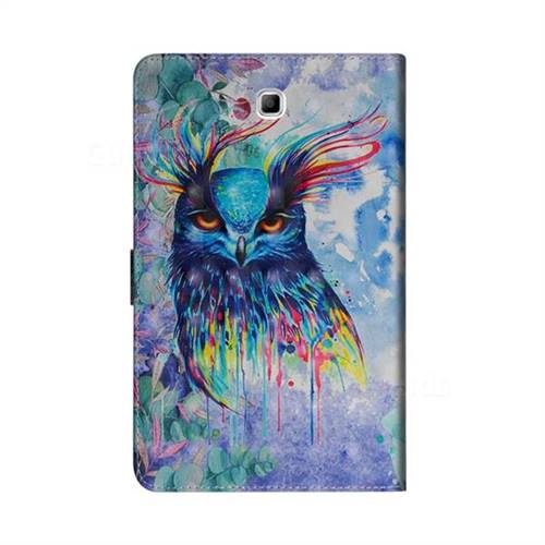 Watercolor Owl 3D Painted Leather Tablet Wallet Case for Samsung Galaxy ...