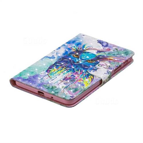 Watercolor Owl 3D Painted Leather Tablet Wallet Case for Samsung Galaxy ...