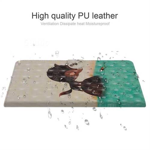 Fox Catching Fish 3D Painted Leather Tablet Wallet Case for Samsung ...