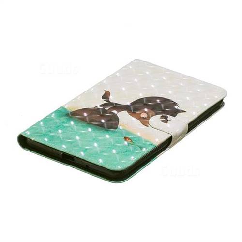 Fox Catching Fish 3D Painted Leather Tablet Wallet Case for Samsung ...