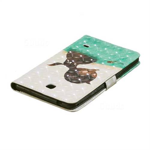 Fox Catching Fish 3D Painted Leather Tablet Wallet Case for Samsung ...
