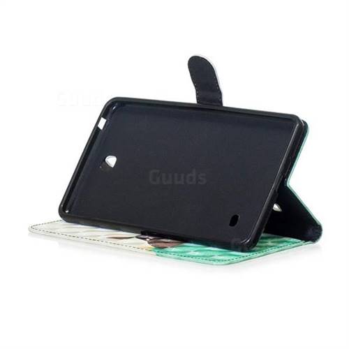 Fox Catching Fish 3D Painted Leather Tablet Wallet Case for Samsung ...