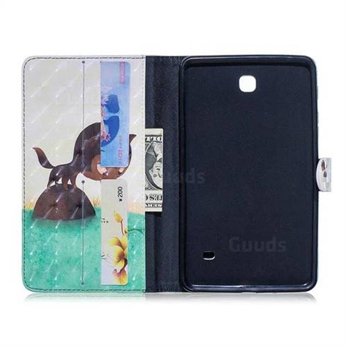Fox Catching Fish 3D Painted Leather Tablet Wallet Case for Samsung ...
