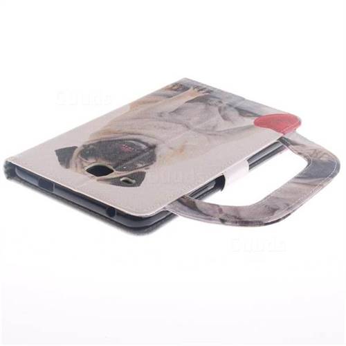 Pug Dog Handbag Tablet Leather Wallet Flip Cover for Samsung Galaxy Tab ...