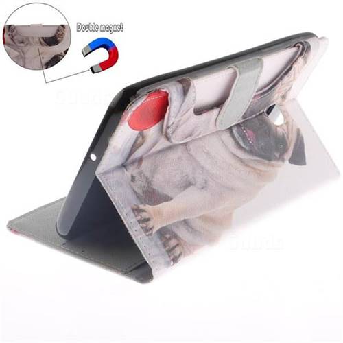 Pug Dog Handbag Tablet Leather Wallet Flip Cover for Samsung Galaxy Tab ...