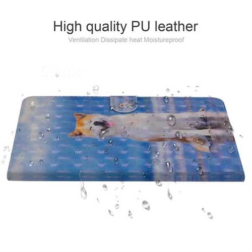 Smiley Shiba Inu 3D Painted Leather Tablet Wallet Case for Samsung ...