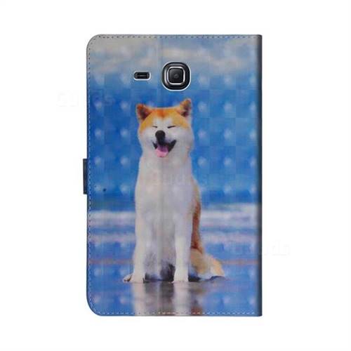 Smiley Shiba Inu 3D Painted Leather Tablet Wallet Case for Samsung ...