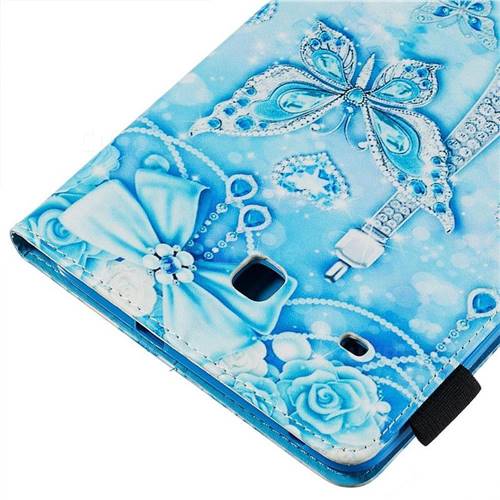 Tower Butterfly Matte Leather Wallet Tablet Case for Samsung Galaxy Tab ...