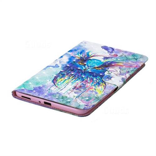 Watercolor Owl 3D Painted Leather Tablet Wallet Case for Samsung Galaxy ...