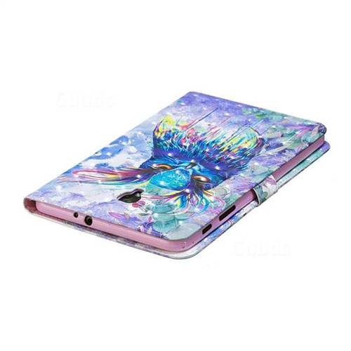 Watercolor Owl 3D Painted Leather Tablet Wallet Case for Samsung Galaxy ...