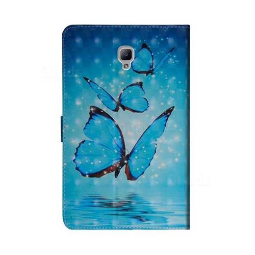 Blue Sea Butterflies 3D Painted Leather Tablet Wallet Case for Samsung ...