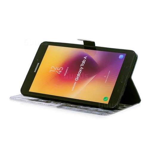 Smiling Cat 3D Painted Leather Tablet Wallet Case for Samsung Galaxy ...