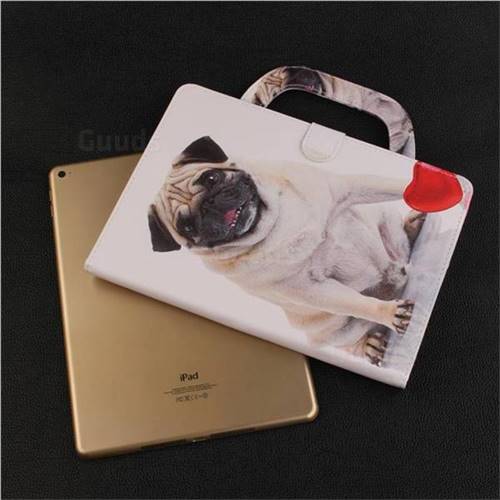 Pug Dog Handbag Tablet Leather Wallet Flip Cover for Samsung Galaxy Tab ...
