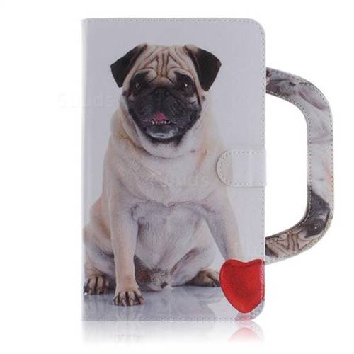 Pug Dog Handbag Tablet Leather Wallet Flip Cover for Samsung Galaxy Tab ...