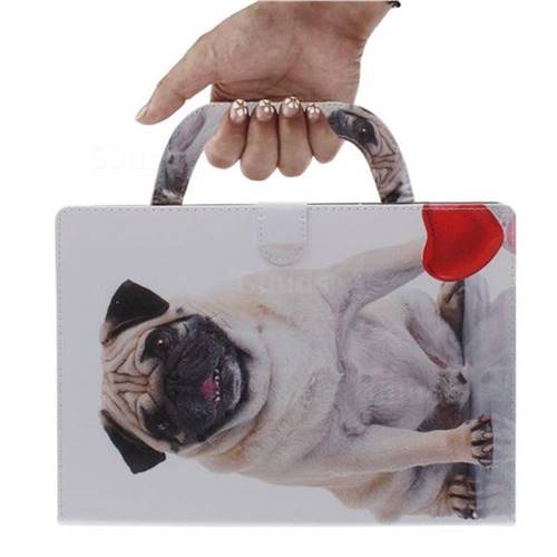 Pug Dog Handbag Tablet Leather Wallet Flip Cover for Samsung Galaxy Tab ...