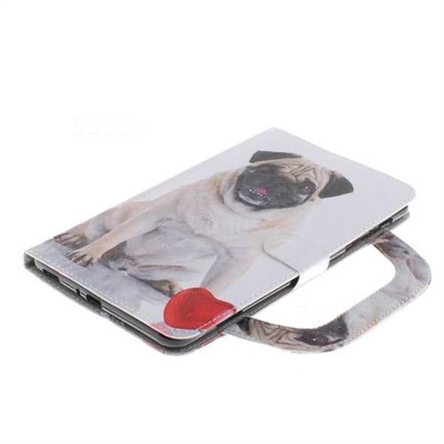 Pug Dog Handbag Tablet Leather Wallet Flip Cover for Samsung Galaxy Tab ...