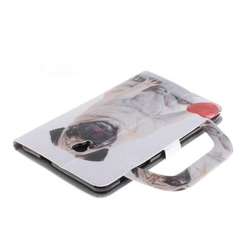 Pug Dog Handbag Tablet Leather Wallet Flip Cover for Samsung Galaxy Tab ...