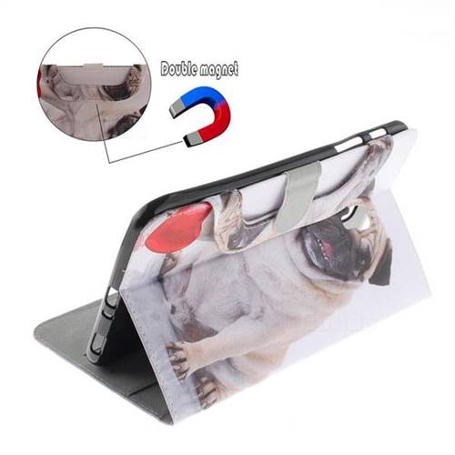 Pug Dog Handbag Tablet Leather Wallet Flip Cover for Samsung Galaxy Tab ...