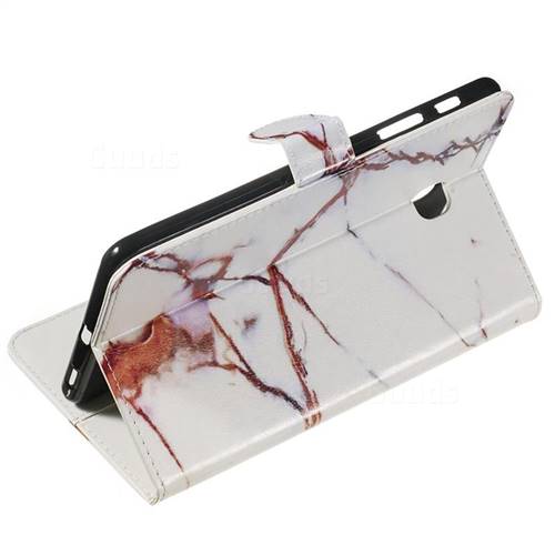 White Gold Marble Smooth Leather Tablet Wallet Case for Samsung Galaxy ...