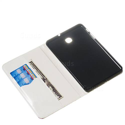 White Gold Marble Smooth Leather Tablet Wallet Case for Samsung Galaxy ...